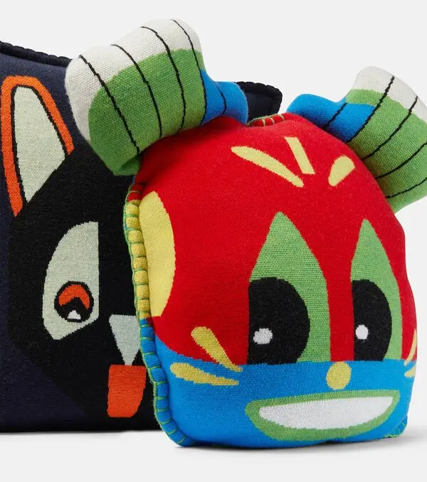 Loewe X Louis Wain Wool Jacquard Cushion - Multicoloured