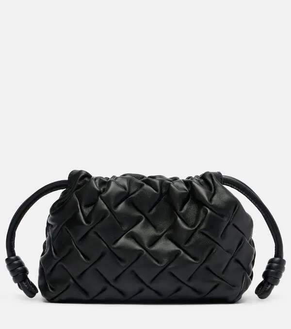 Loewe Flamenco Mini Clutch In Leather - Black