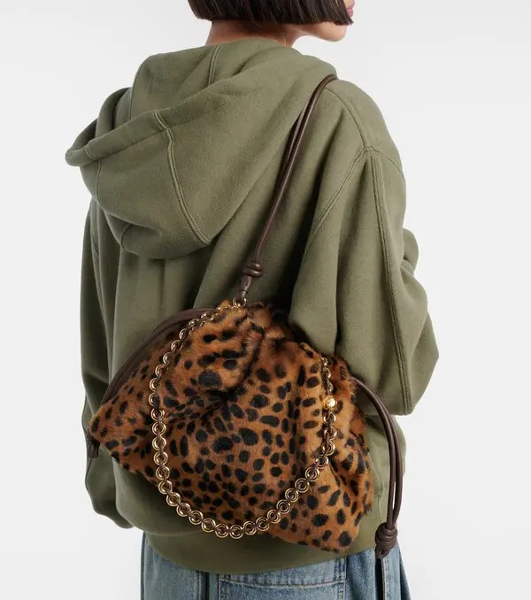 Loewe Flamenco Medium Calf Hair Shoulder Bag - Brown