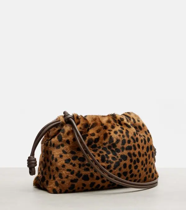 Loewe Flamenco Medium Calf Hair Shoulder Bag - Brown