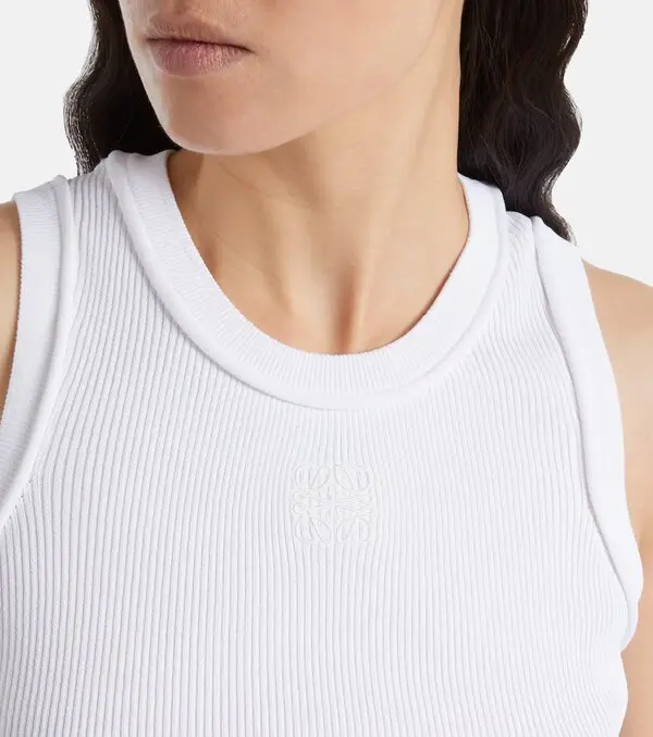 Loewe Anagram Ribbed-knit Tank Top