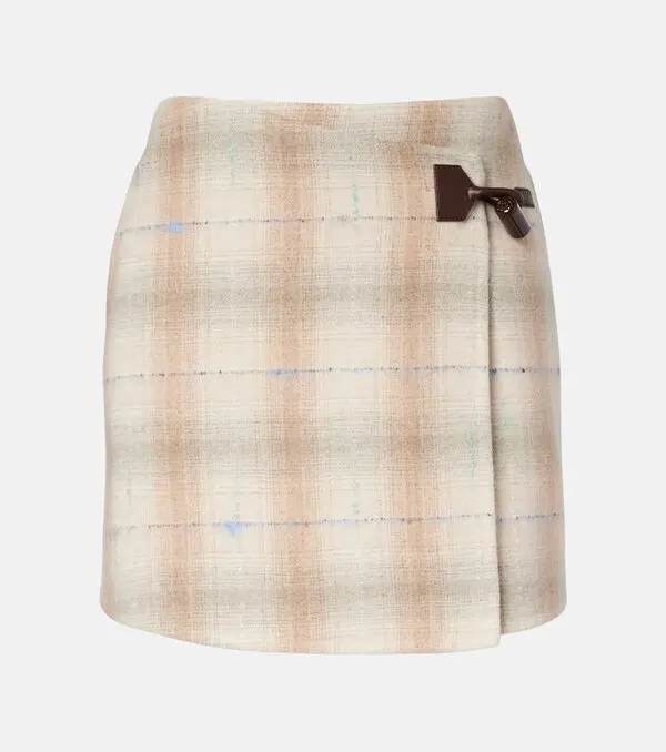 Loewe Wool, Cashmere, And Silk Miniskirt