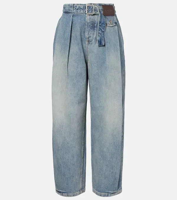 Loewe Pleated Wide-leg Jeans - Blue