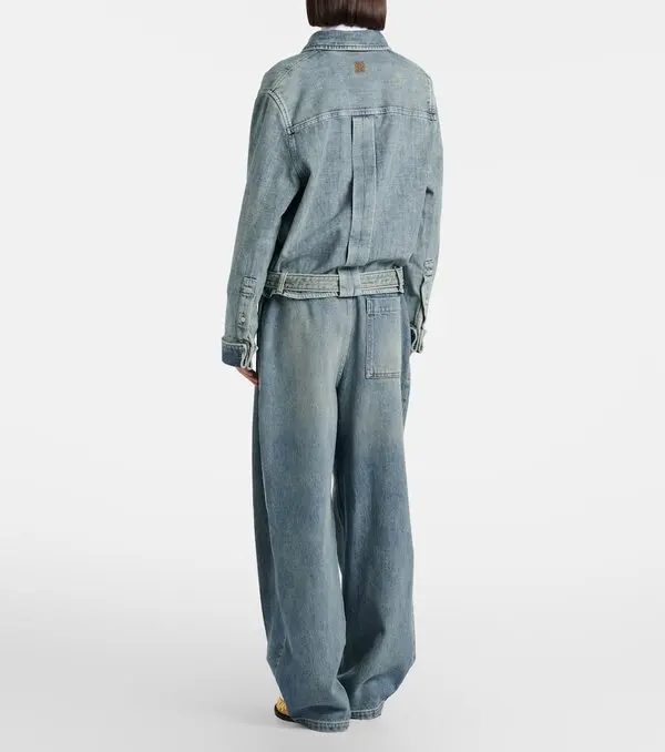 Loewe Pleated Wide-leg Jeans - Blue