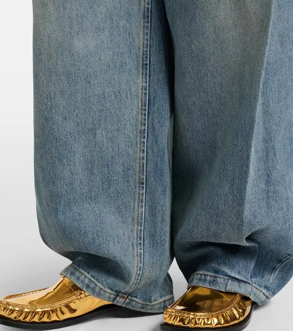 Loewe Pleated Wide-leg Jeans - Blue