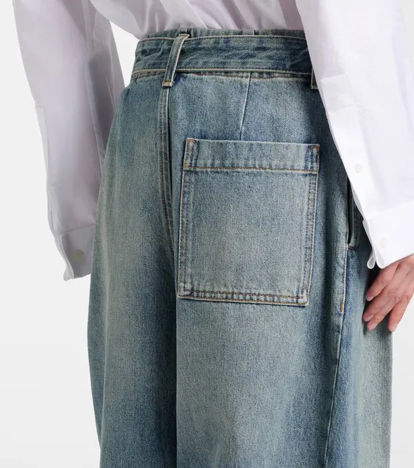 Loewe Pleated Wide-leg Jeans - Blue