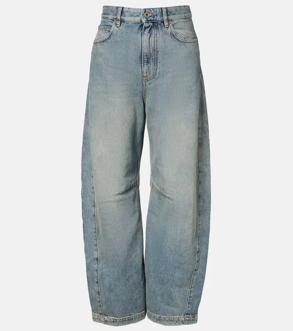 Loewe Anagram Barrel-leg Jeans - Blue