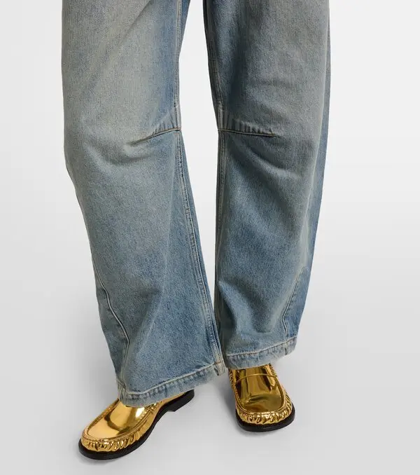 Loewe Anagram Barrel-leg Jeans - Blue