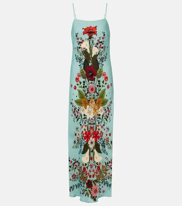 Farm Rio Floral Print Slip Dress - Multicoloured