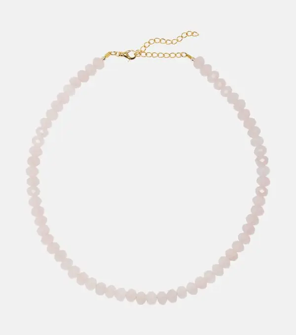 JENNIFER BEHR Amani Beaded Quartz Necklace - Pink