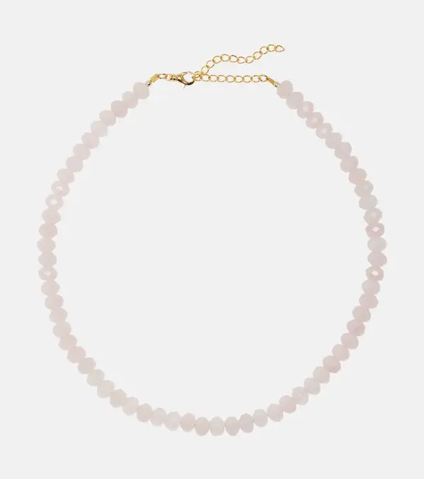 JENNIFER BEHR Amani Beaded Quartz Necklace - Pink