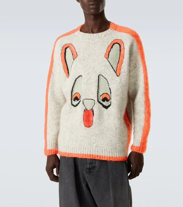 Loewe X Louis Wain Intarsia Wool-blend Sweater