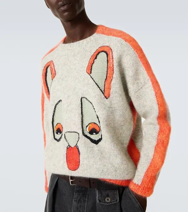 Loewe X Louis Wain Intarsia Wool-blend Sweater