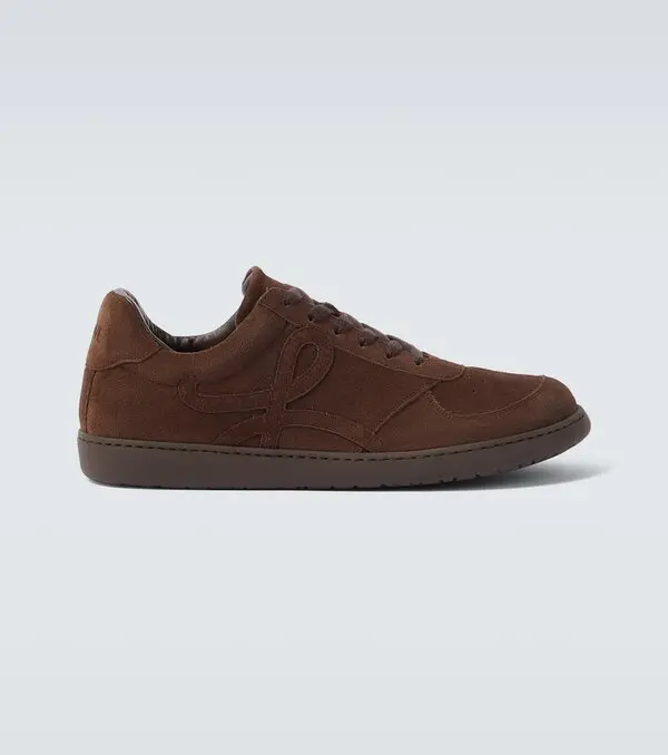 Loewe Jambo Suede Lace-up Sneakers - Brown