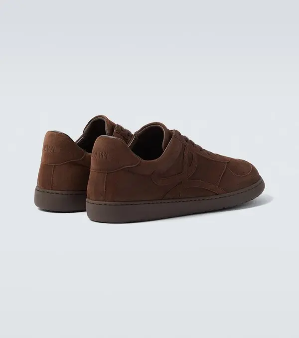 Loewe Jambo Suede Lace-up Sneakers - Brown