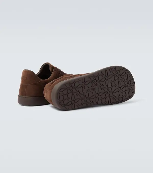 Loewe Jambo Suede Lace-up Sneakers - Brown