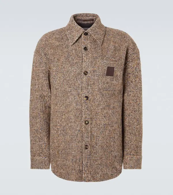 Loewe Anagram Wool-blend Overshirt - Multicoloured