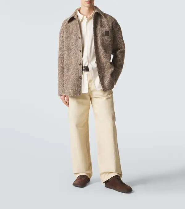 Loewe Anagram Wool-blend Overshirt - Multicoloured