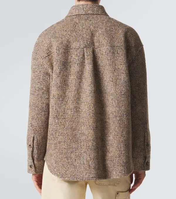 Loewe Anagram Wool-blend Overshirt - Multicoloured