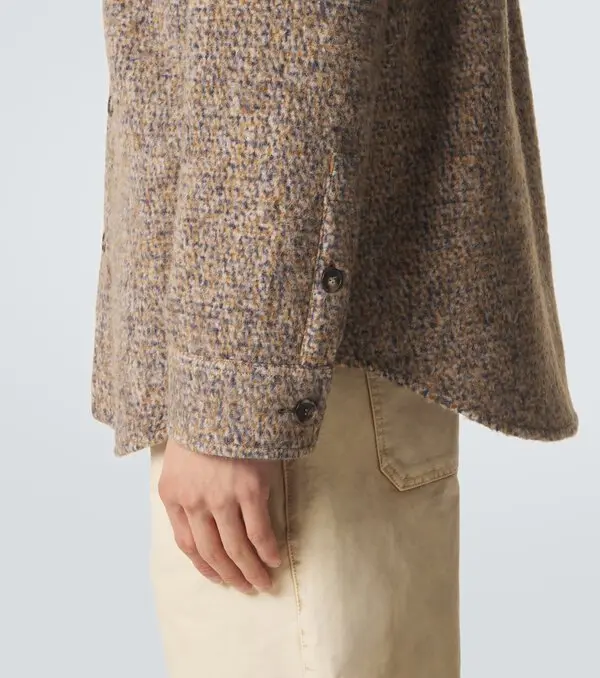 Loewe Anagram Wool-blend Overshirt - Multicoloured