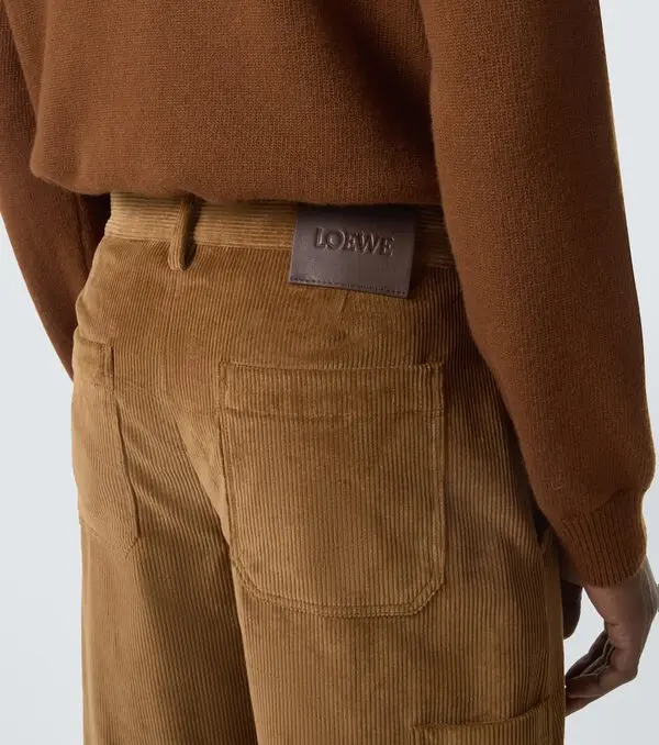 Loewe Cotton Corduroy Wide-leg Trousers
