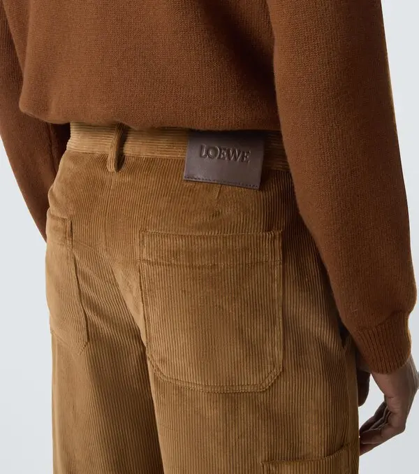 Loewe Cotton Corduroy Wide-leg Trousers