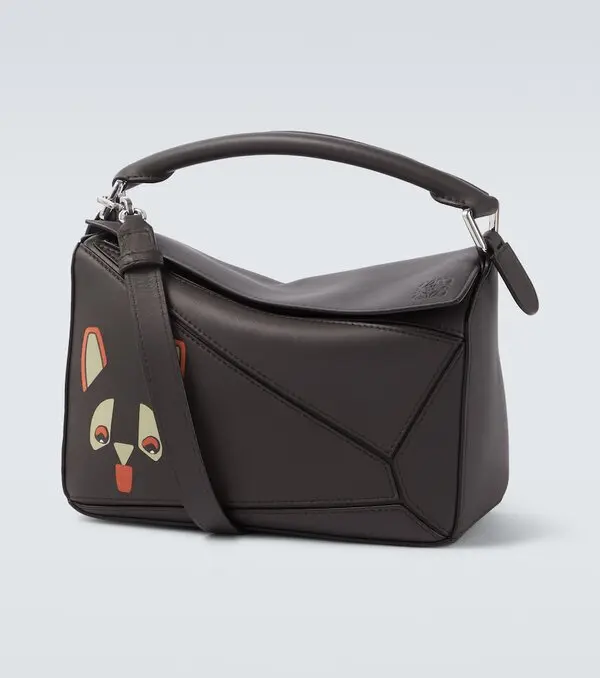 Loewe X Louis Wain Puzzle Top-handle Bag - Black