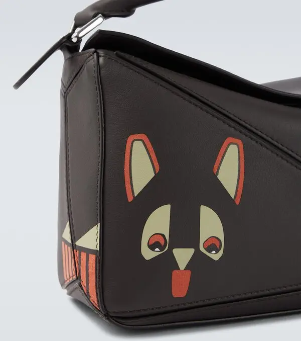 Loewe X Louis Wain Puzzle Top-handle Bag - Black