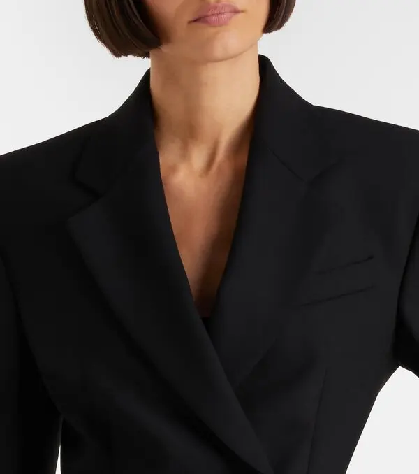 Sportmax Double-breasted Peplum Blazer - Black
