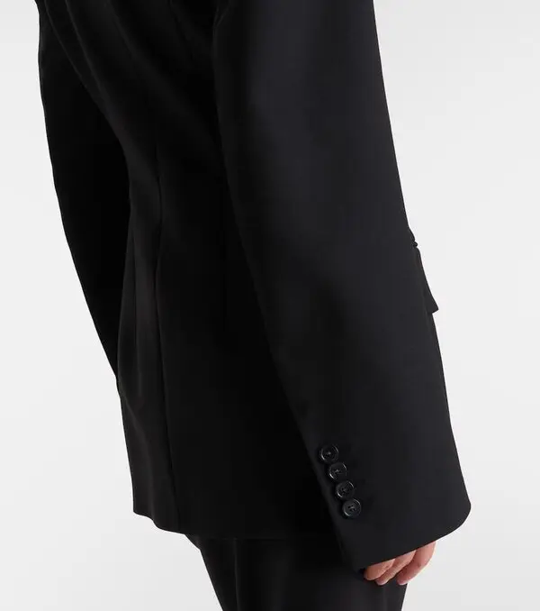 Sportmax Double-breasted Peplum Blazer - Black