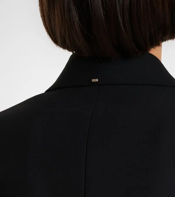 Sportmax Double-breasted Peplum Blazer - Black