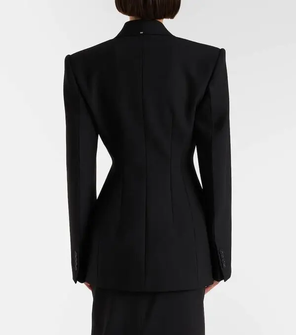 Sportmax Double-breasted Peplum Blazer - Black