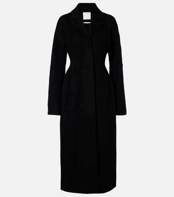 Sportmax Virgin Wool Peplum Coat