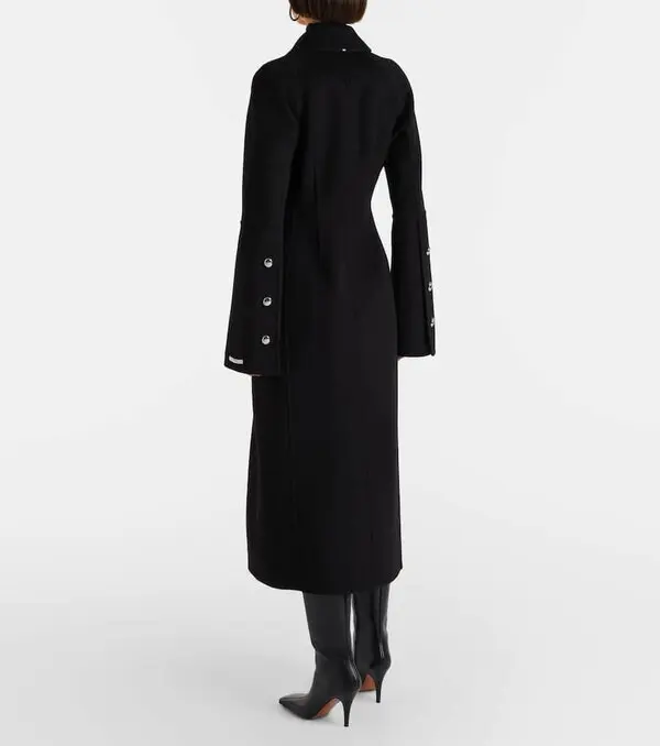 Sportmax Virgin Wool Peplum Coat