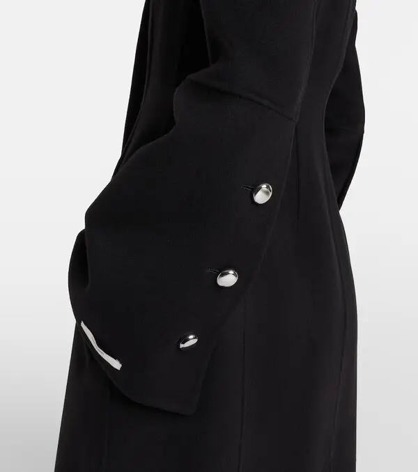 Sportmax Virgin Wool Peplum Coat