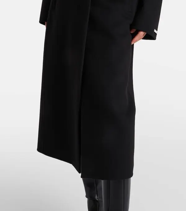 Sportmax Virgin Wool Peplum Coat