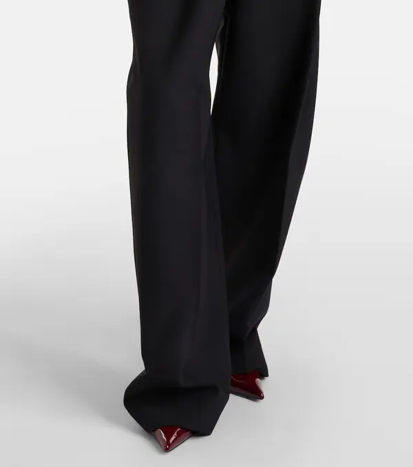 Sportmax Pleated Low-rise Wide-leg Trousers
