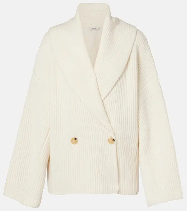 Vince Ribbed Wool-blend Jacket - White