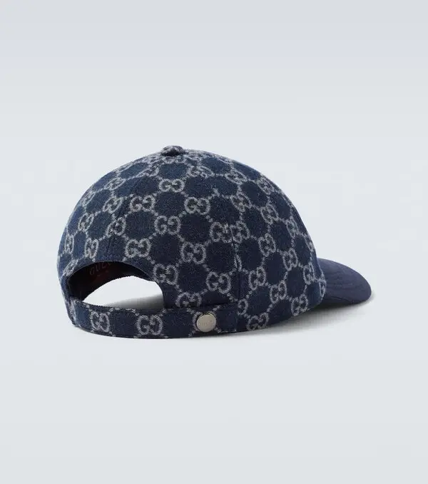 Gucci Gg Jacquard Wool Baseball Cap