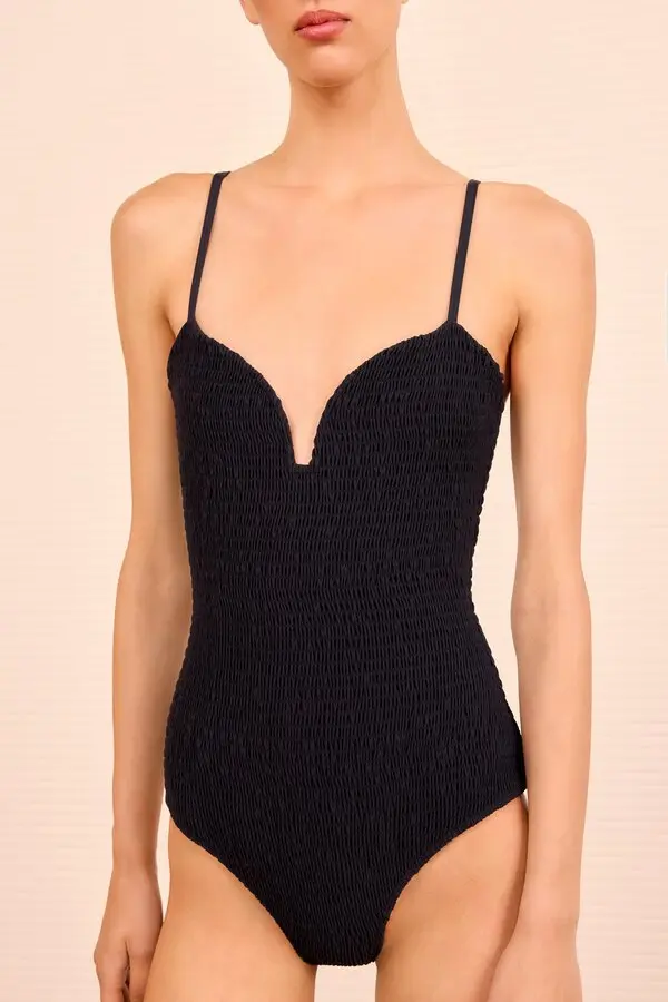 Ulla Johnson Biarritz Smocked Maillot