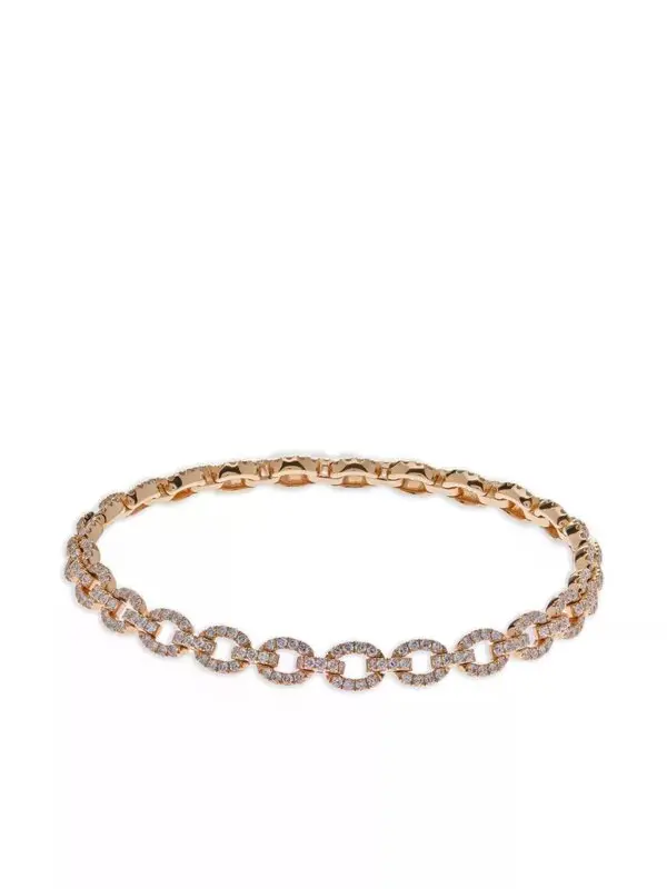 JEWELS AFICIONADO 18k Rose Gold Diamond Link Bracelet - Pink