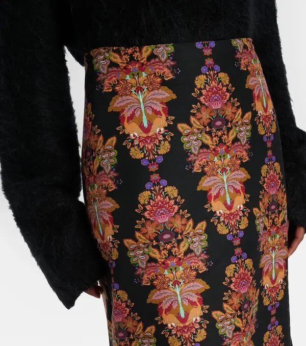 La DoubleJ Cornucopia Wool-blend Midi Skirt