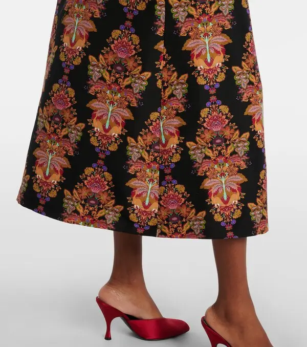La DoubleJ Cornucopia Wool-blend Midi Skirt
