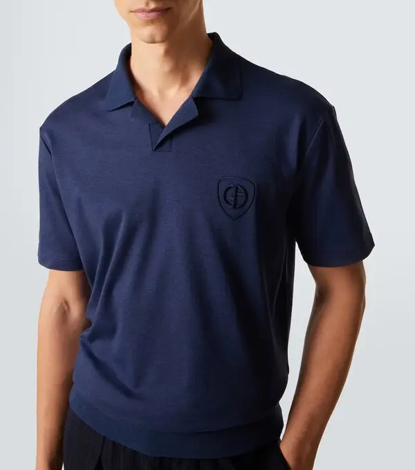 Giorgio Armani Cotton Jersey Polo Shirt