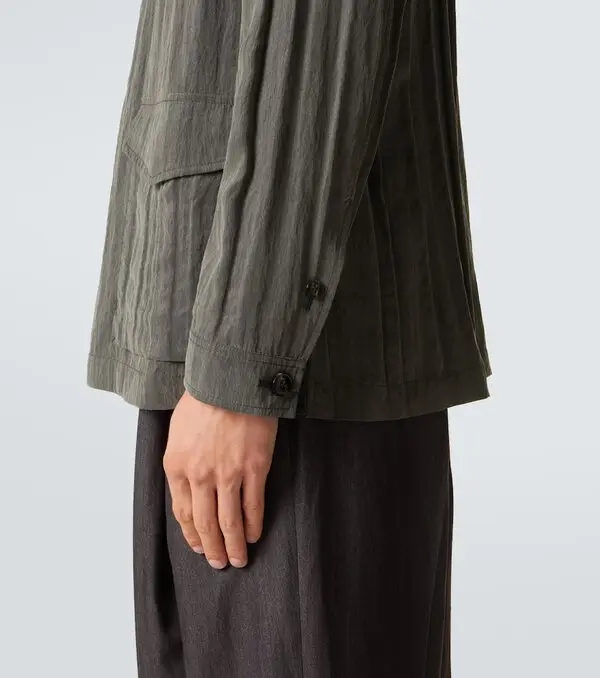 Giorgio Armani Pleated Canvas Overshirt
