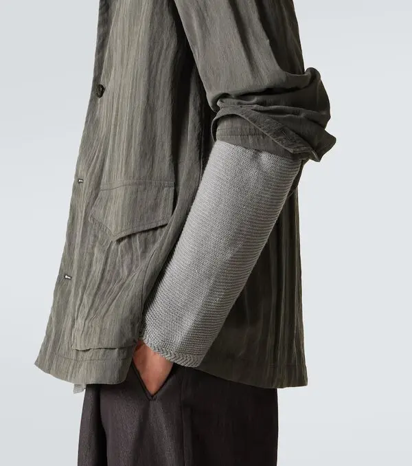 Giorgio Armani Pleated Canvas Overshirt