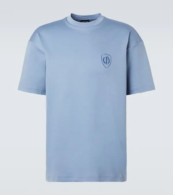 Giorgio Armani Cotton Jersey T-shirt - Blue