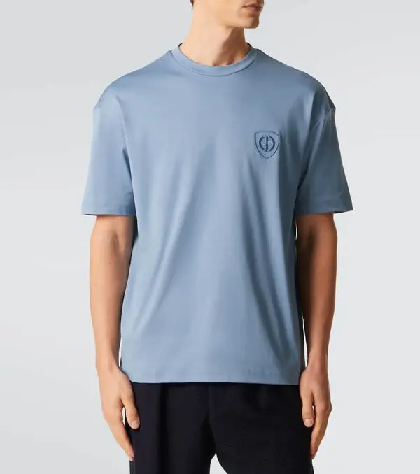 Giorgio Armani Cotton Jersey T-shirt - Blue