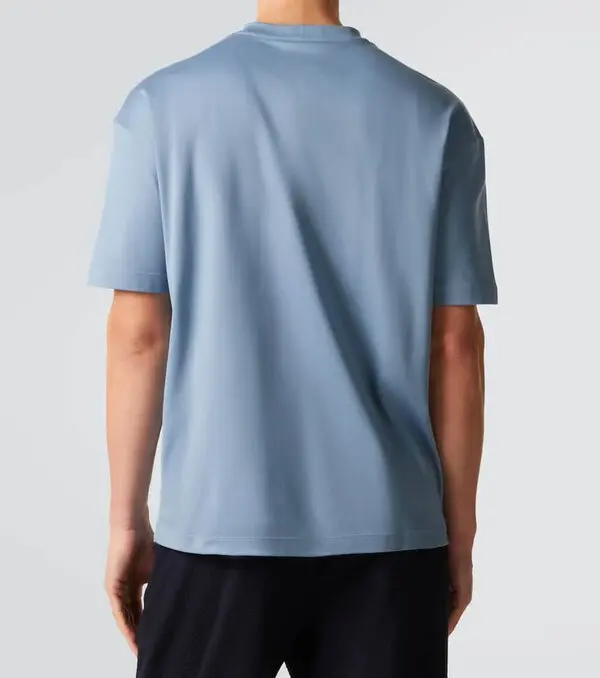 Giorgio Armani Cotton Jersey T-shirt - Blue