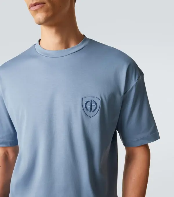 Giorgio Armani Cotton Jersey T-shirt - Blue
